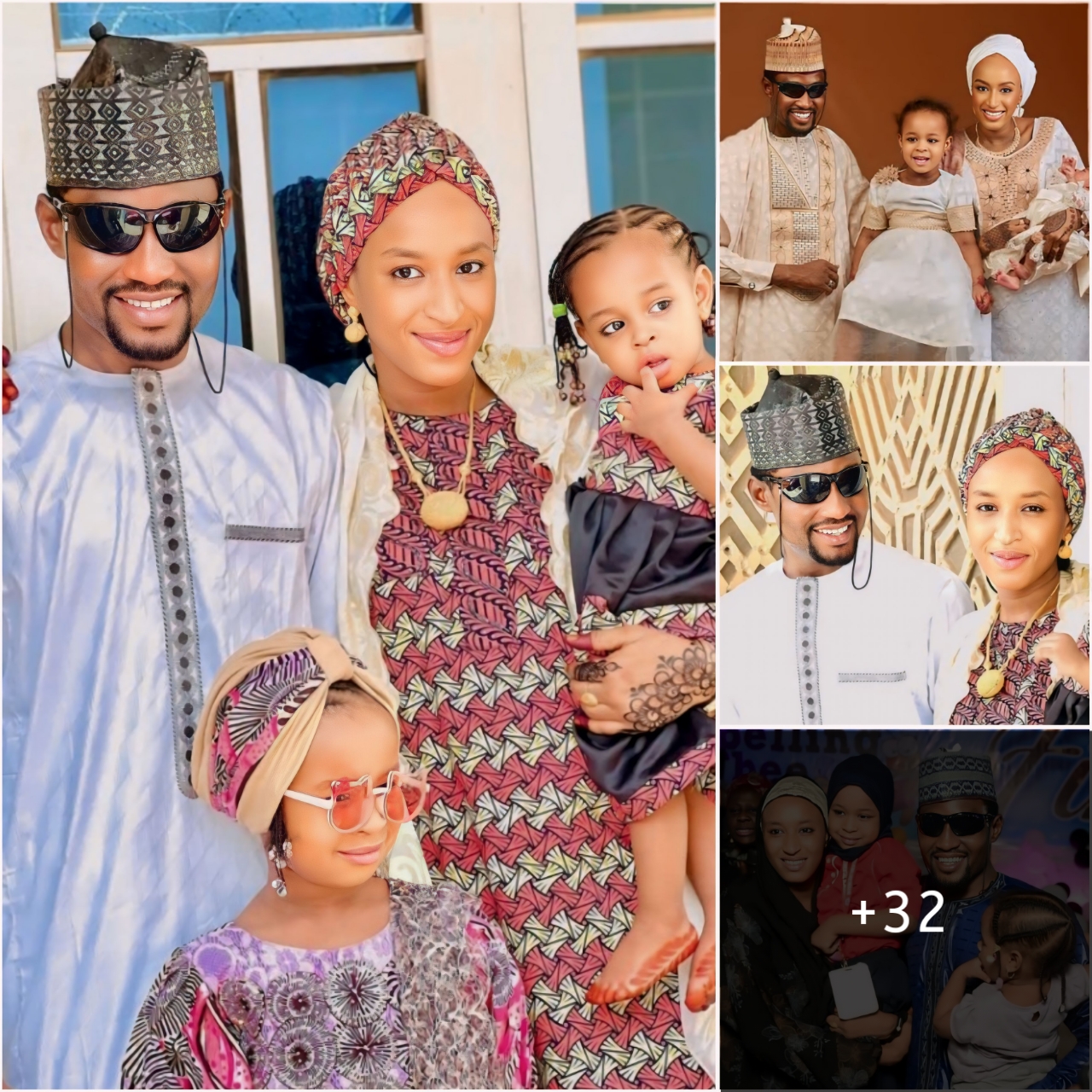 Hotunan Babban mawaki Nura M Inuwa tare da matarsa da kuma ‘ya’yansa ...