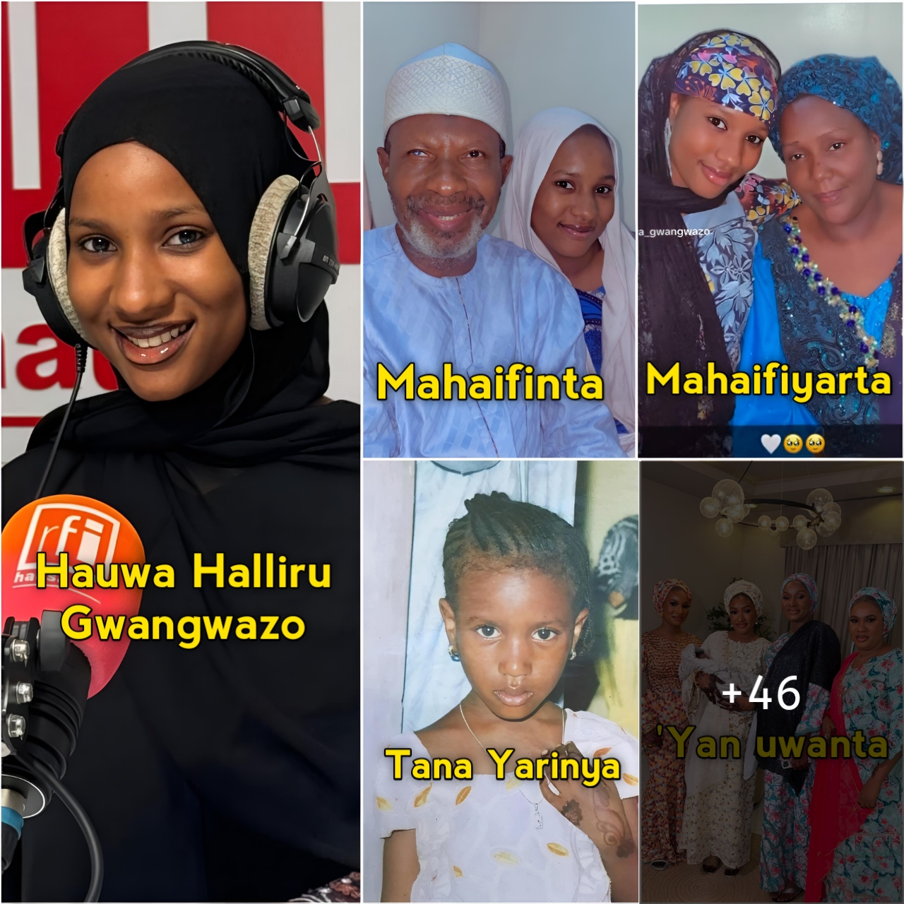 Hotunan Iyayen Hauwa Halliru Gwangwazo da Yarintarta da ‘Yan Uwanta da ...